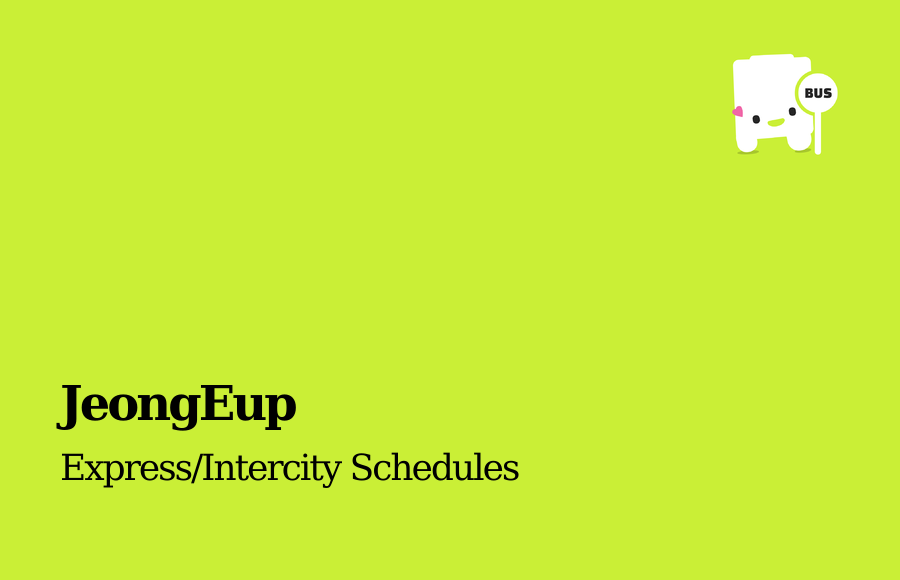 JeongEup Bus Schedule